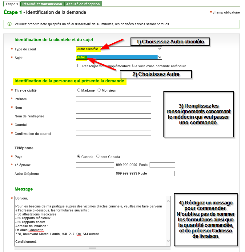 Formulaires et guides - IVAC